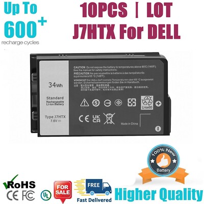 10PCS USPS J7HTX Battery For Dell Latitude 7212 7220 Rugged Tablet ...