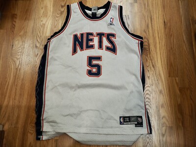 Reebok Authentic New Jersey Nets Home/ White Jason Kidd Jersey size XXL ...