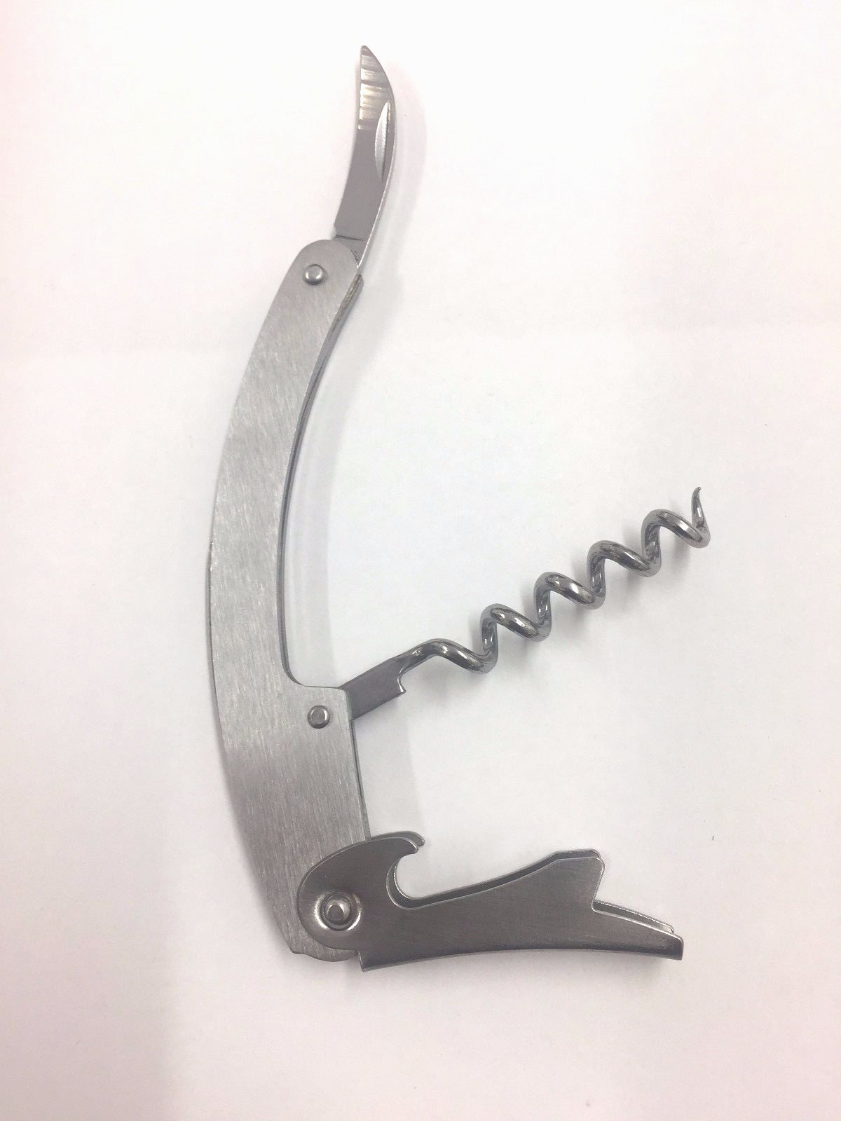 Stainless Steel Corkscrew Wine Beer Bottle Opener Pro Waiter Friend Double Reach | eBay