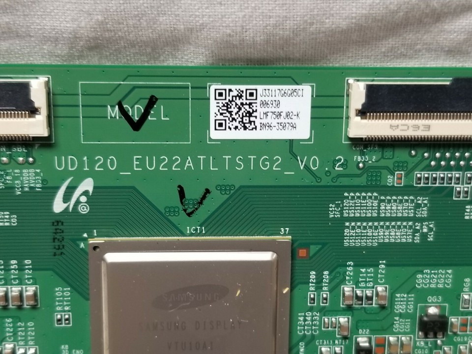 SAMSUNG UN75JU6500 UN75JU650D T-CON BOARD UD120_EU22ATLTSTG2_V0.2 ...