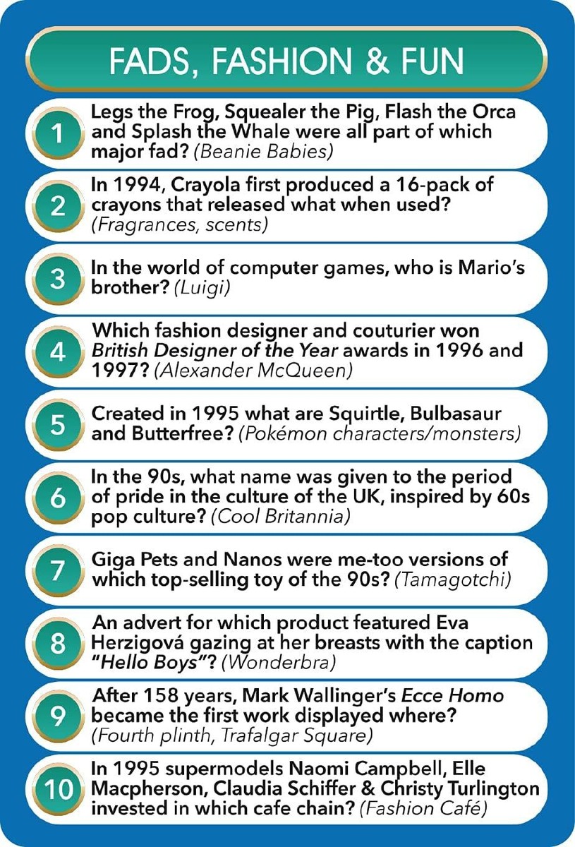 60s Pop Culture Quiz