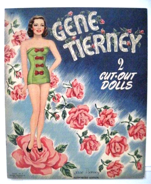 1947 Paper Dolls "Gene Tierney" Famous Movie Star of the 40's - Uncut ...