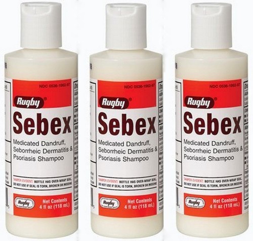 Rugby Sebex Dandruff Shampoo 4oz ( 3 pack ) NEW LOOK! __ | eBay