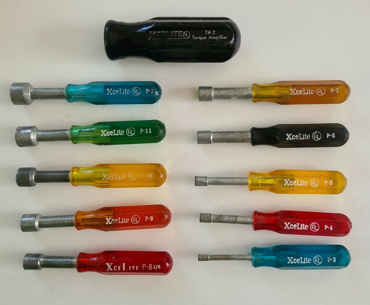 Xcelite PS120 11-Pc Compact Nut Driver Set w/ Torque Amplifier Handle ...