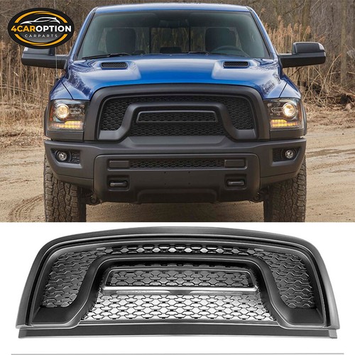 Fits 15-18 Dodge Ram 1500 Rebel Front Upper Hood Mesh Grille Matte ...