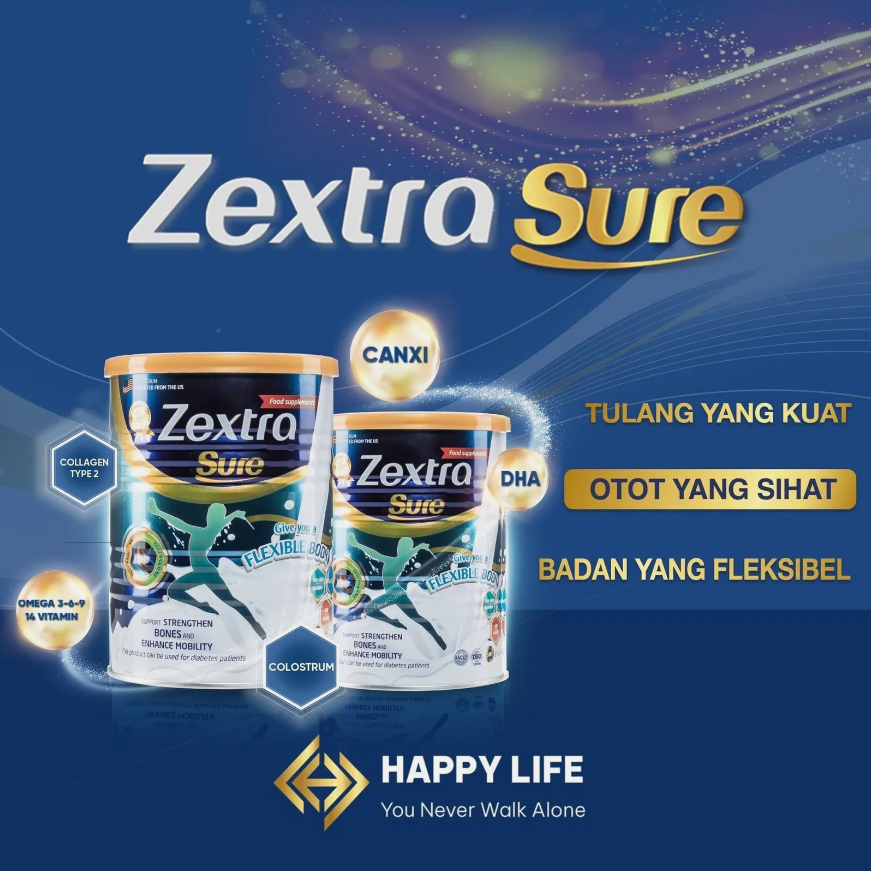 1 X Zextra Sure Milk Powder 400g Knee Back Pain Strengthen Bones 100% ...