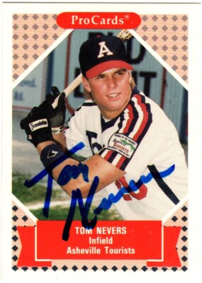 Tom Nevers Autograph 1992 ProCards Minor League Auto Card ASTROS ...