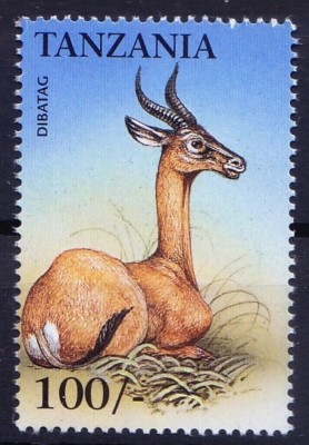 Tanzania 1999 MNH, Dibatag, Clarke's gazelle, Endangered Animals ...