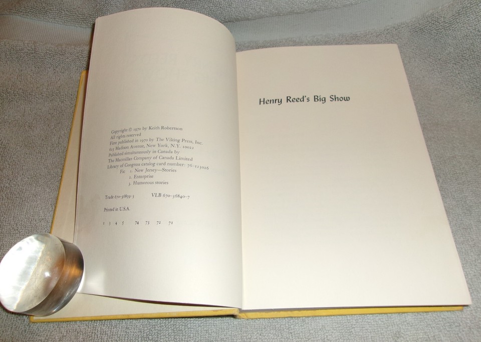 HENRY REED'S BIG SHOW Vintage KEITH ROBERTSON Book HC/DJ Illustrated ...