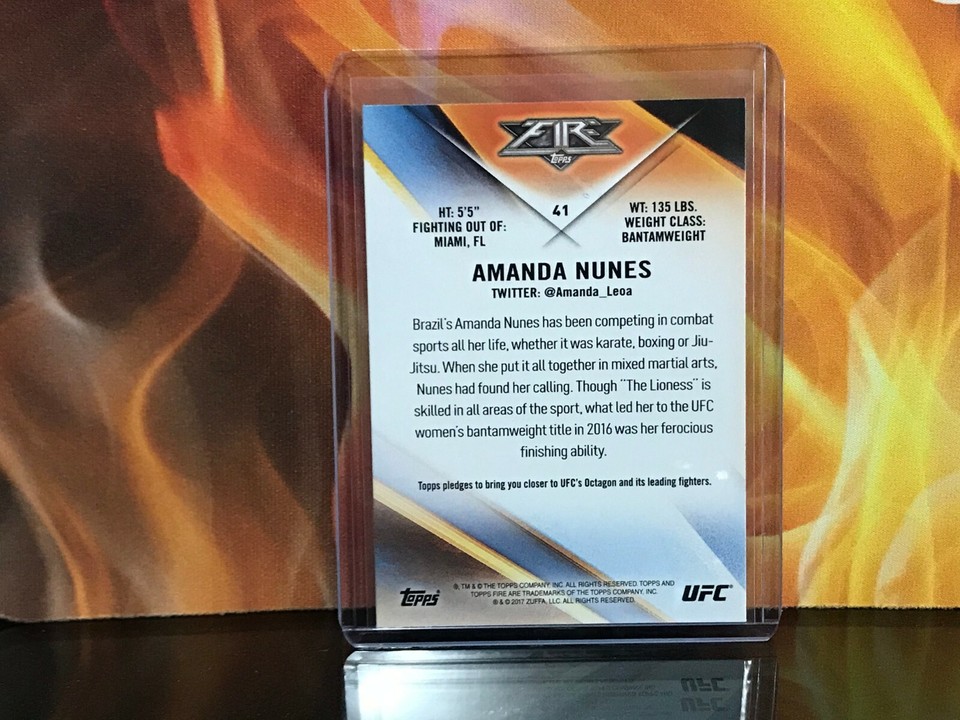 2017 Topps UFC FIRE Amanda Nunes #41 | eBay