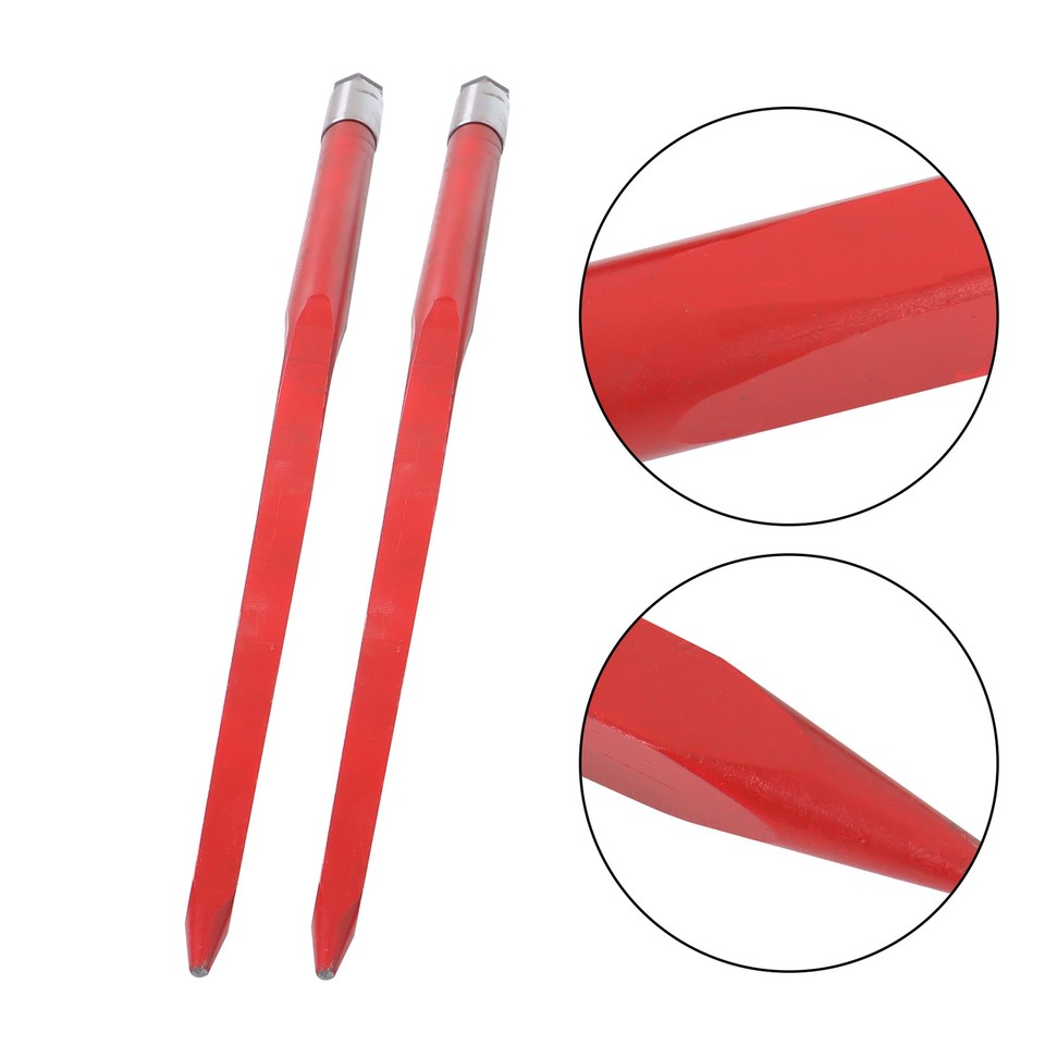2Pcs Hay Bale Spear 49" 4500 lbs Capacity Spike Fork For Tractors ...