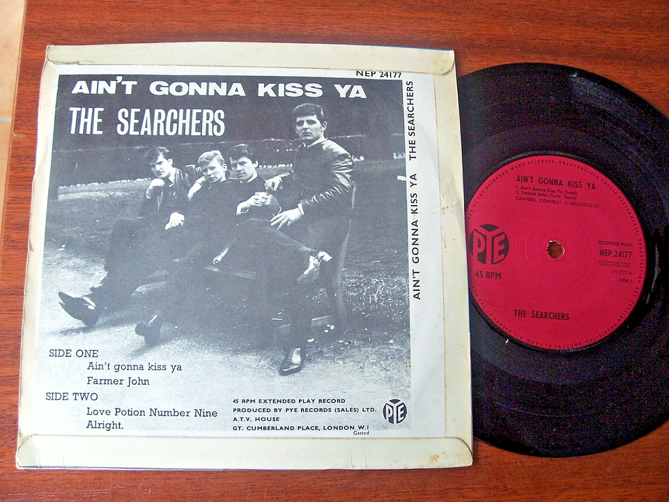 The Searchers E.P. "Ain't Gonna Kiss Ya" VgVg Pye NEP 24177 from 1963 ...