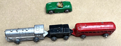 Vintage Die Cast BARCLAY 3 pc. Train & Sports Car | eBay