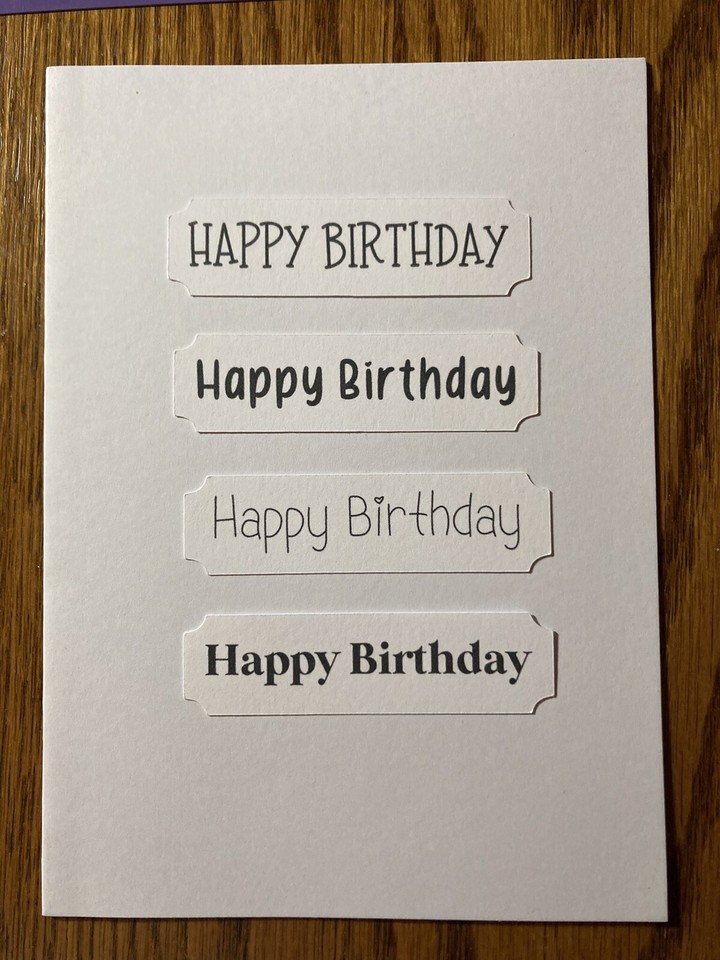 Card Making Sentiments Embellishments Craft Card Toppers Banners MIxed ...