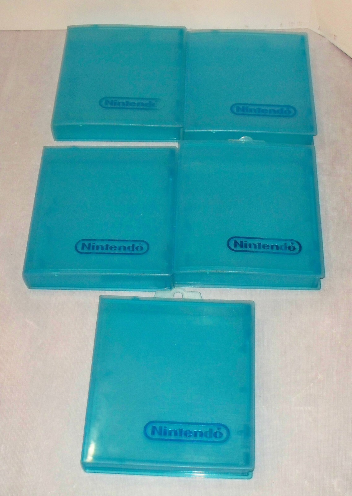 Lot of 5 Nintendo NES Plastic Clamshell Hard Case Logo Clam Shell Clear ...