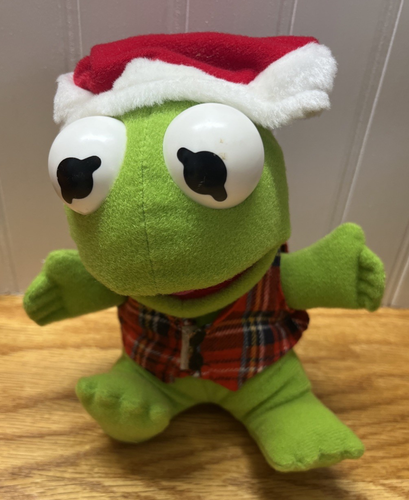 Vintage Muppet Babies Santa Kermit The Frog Plush 6"McDonald's ...