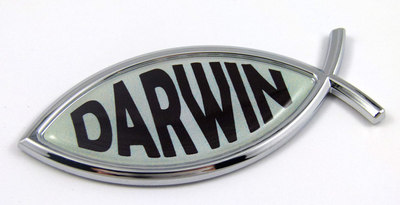 Darwin Evolve Jesus Fish Car bike Auto Chrome Emblem Decal Sticker ...