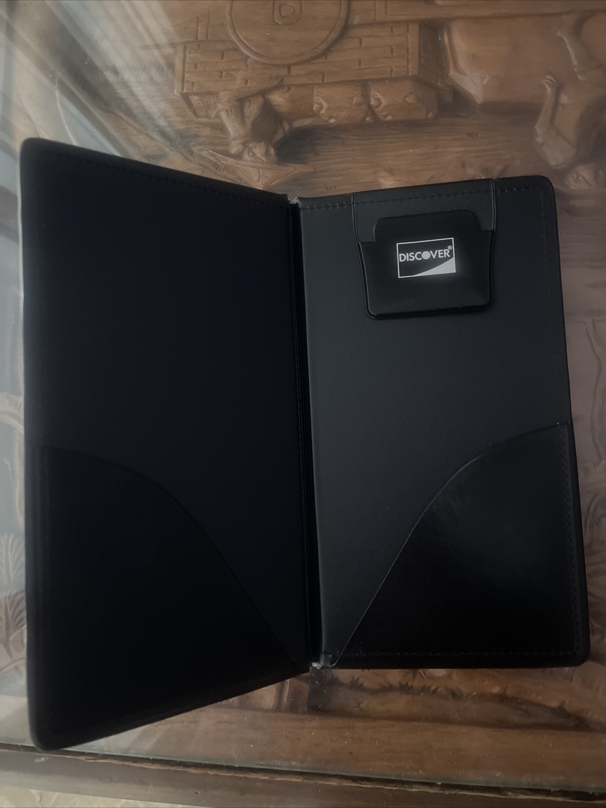 Restaurant SERVER BOOKS DOUBLE PANEL CHECK PRESENTER DISCOVER NEW Black ...