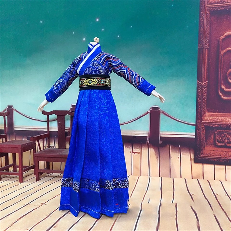 Hanfu Dress1/6 Men Hanfu Chinese Ancient Red robe Outfit Soldier ...