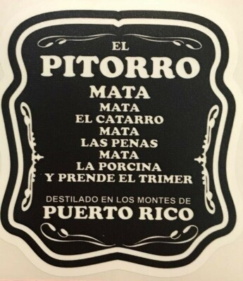 Puerto Rico Rum El Pitorro Mata Decal Sticker great for decorate ...