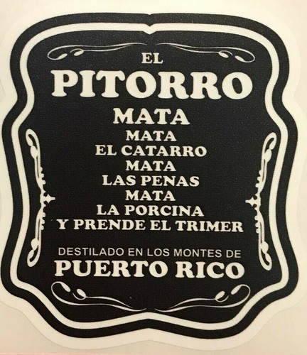 Puerto Rico Rum El Pitorro Mata Decal Sticker great for decorate ...