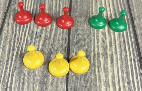 Vintage 1992 Sorry Game Replacement Piece Part Red Green Yellow Player ...