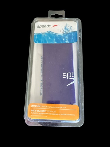 Speedo Solid Silicone Swim Cap Purple Latex Free Junior Ages 6-14 New ...