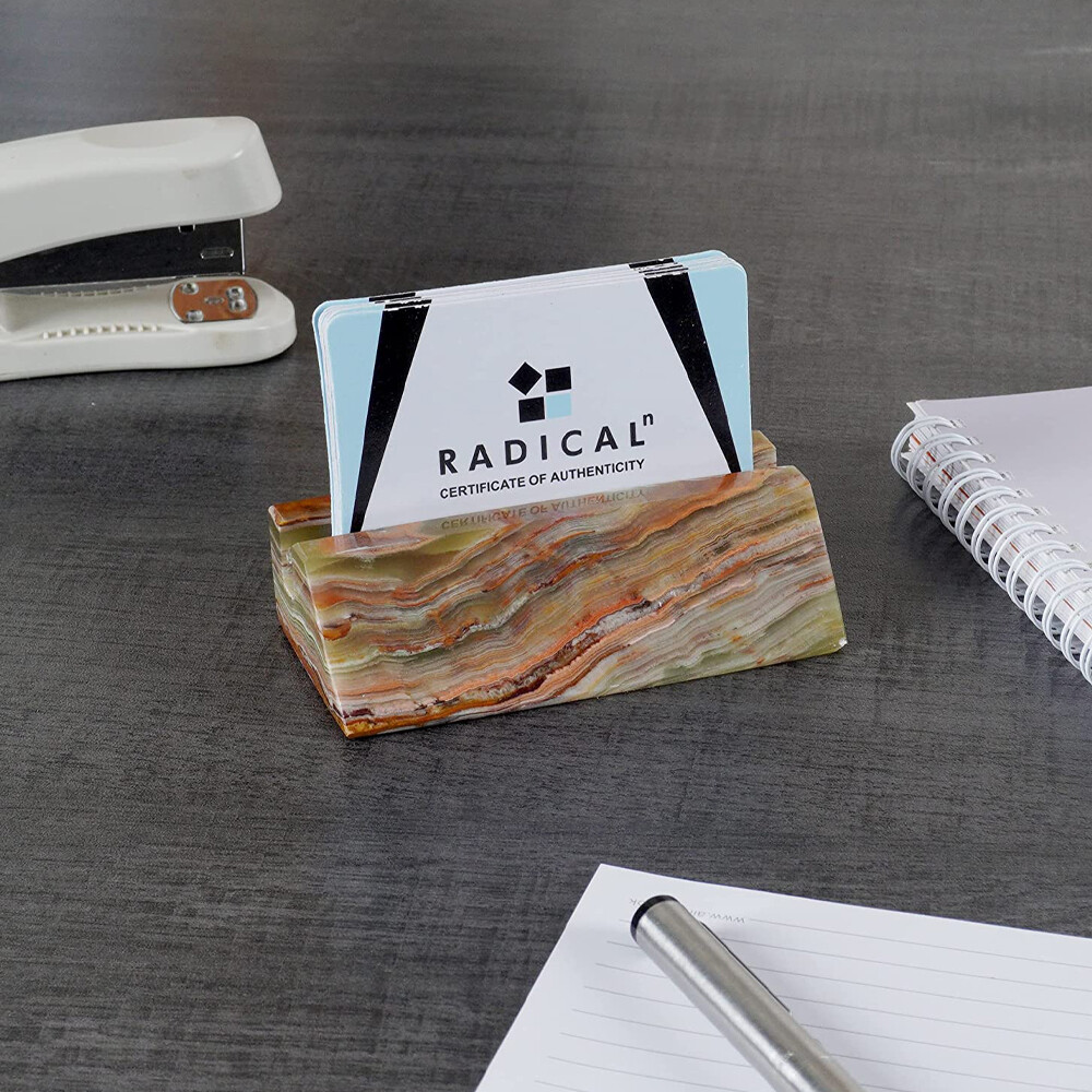 Business Card Holder Handmade Marble Office Desk Card Organizer | eBay