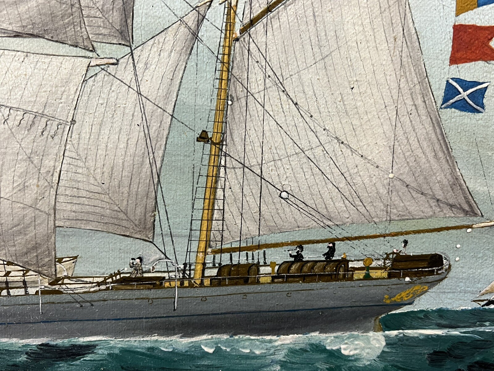 Fine 19th Century Baroque Clipper Ship Oil Painting After John ...