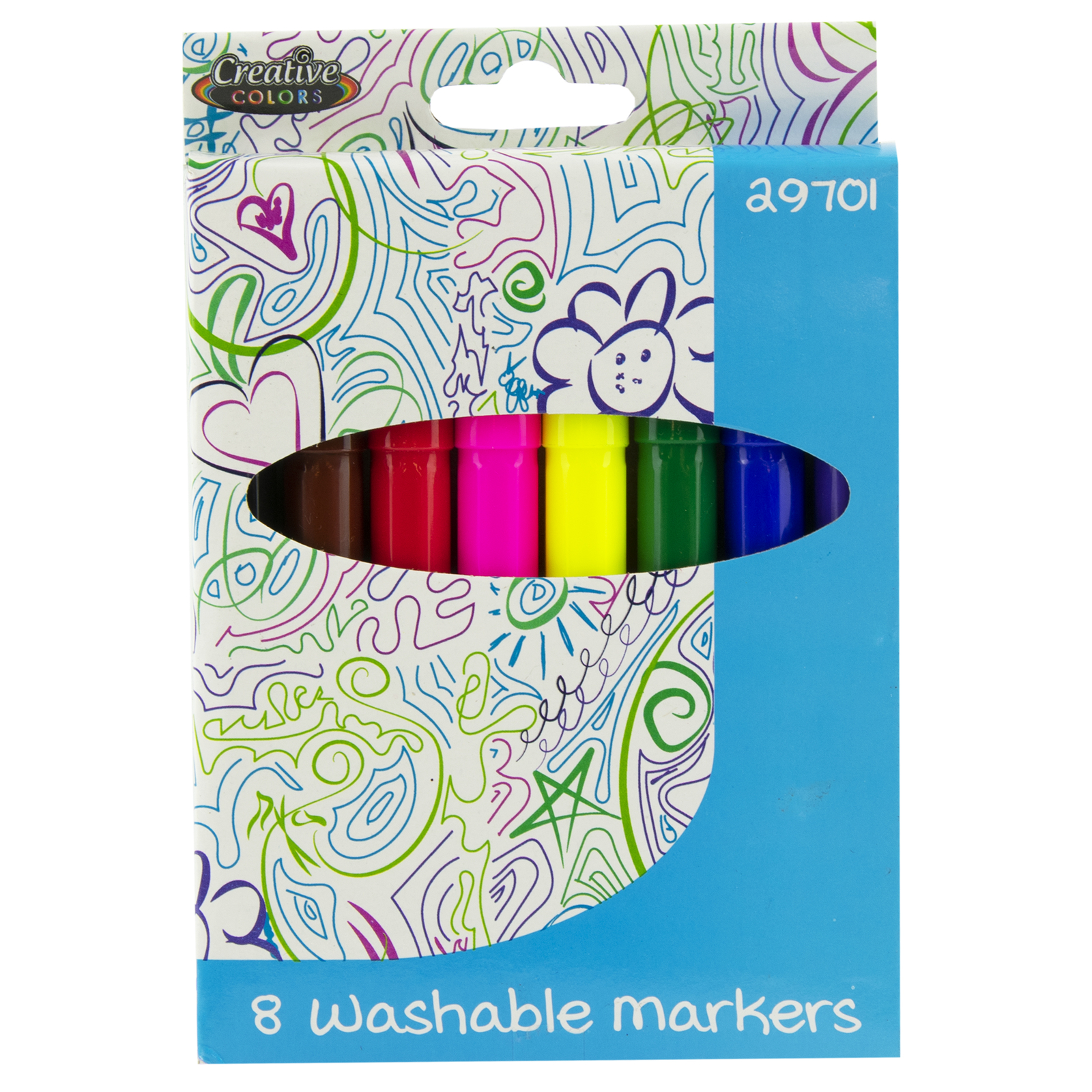 Creative Colors 8 Washable Markers Broad Tip | eBay