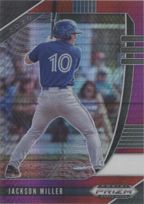 2020 Panini Prizm Draft Picks - Jackson Miller #PDP65 Red & Purple ...