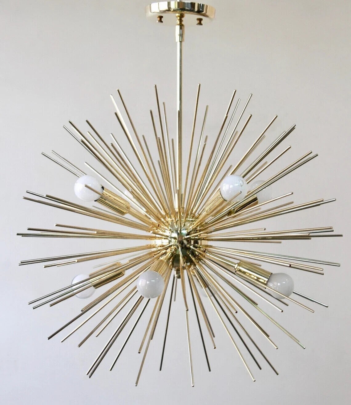 Mid Century Style Urchin Sputnik Light Décor Brass Ceiling Chandelier ...