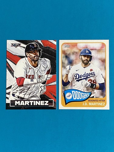 JD Martinez Baseball Card Lot 2021 Topps Fire Red Sox 2023 Topps ...
