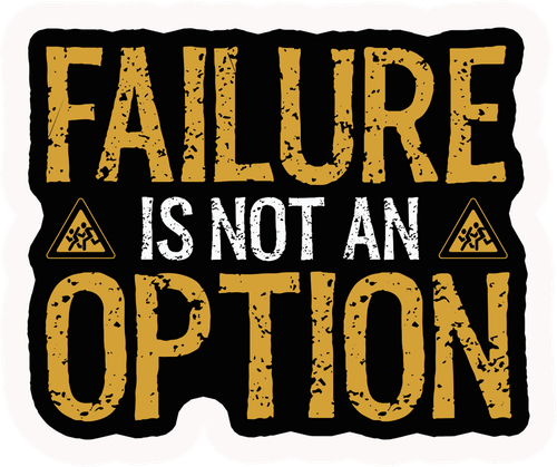 2 x Failure Is Not An Option - Novelty Car Bumper Window Funny Sticker ...