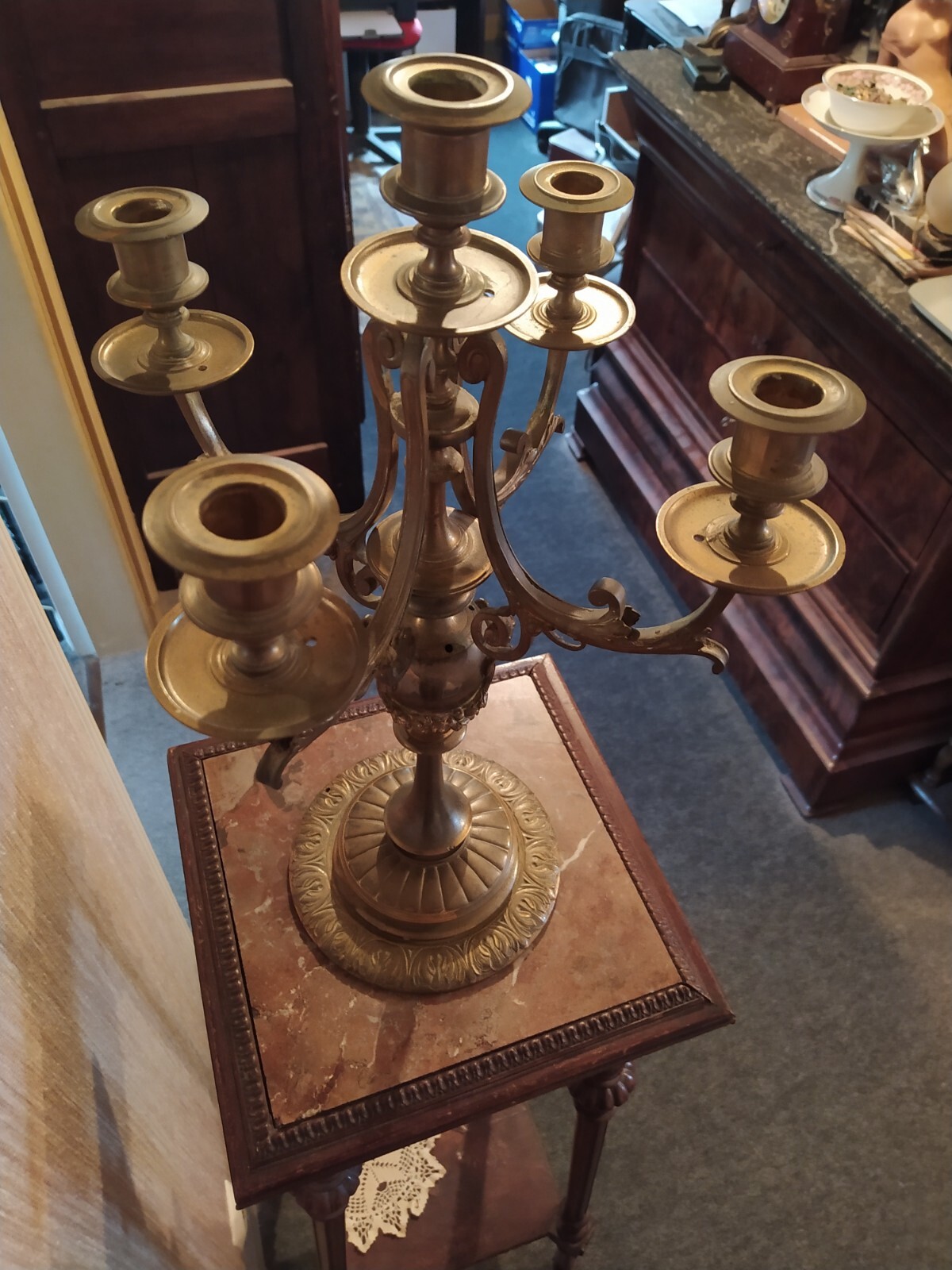 Grand Candélabre en Bronze à Décor d'Angelots et Guirlandes à 5 Feux | eBay