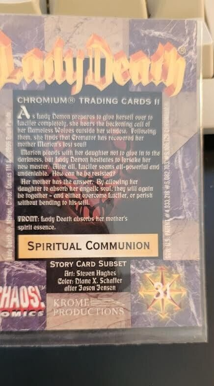 1995 Chaos! Comics Krome Productions | Lady Death Chromium Trading Card ...