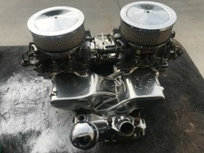 Edelbrock X-c8 Chevy 350 Cross RAM Intake Manifold Demon Carburetors ...