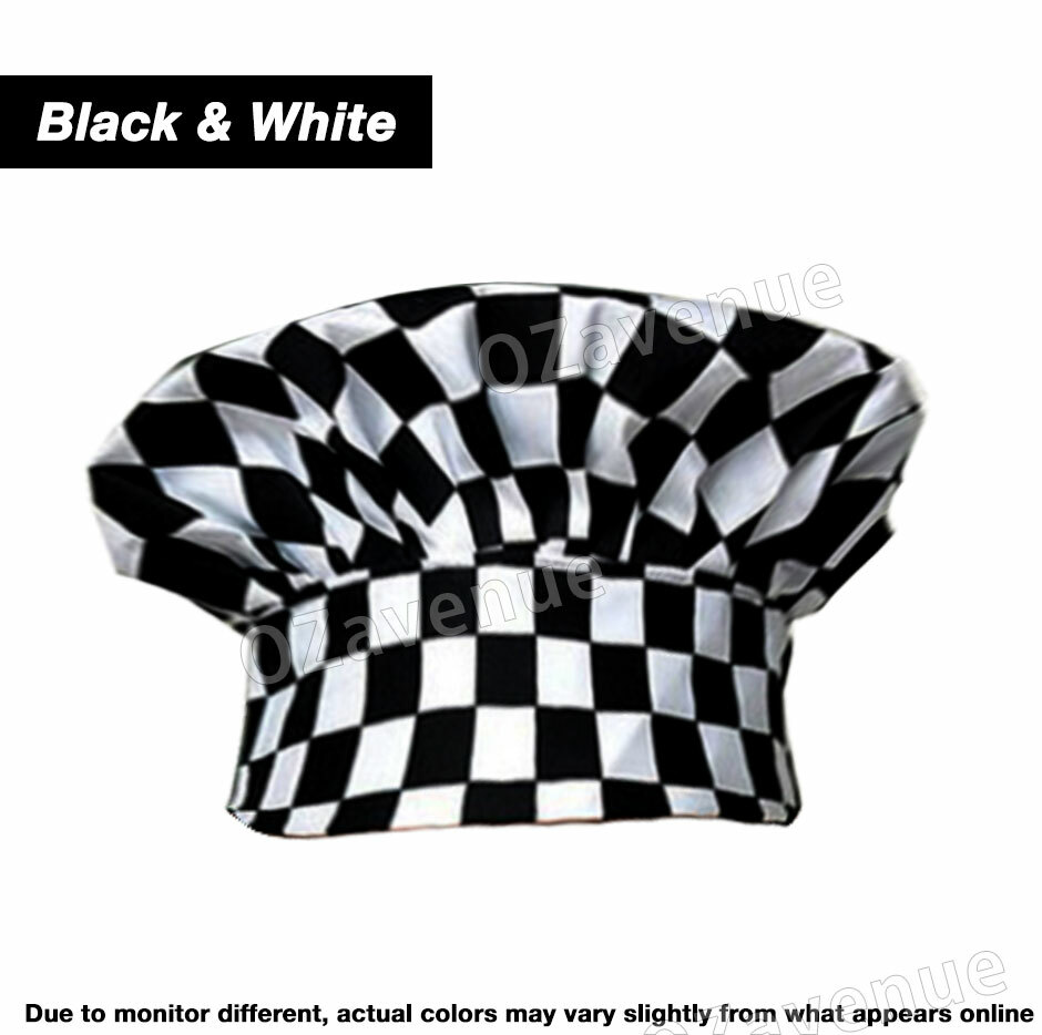 Chef Hat Baker Kitchen Cook Restaurants Catering Cap Men Women Black ...