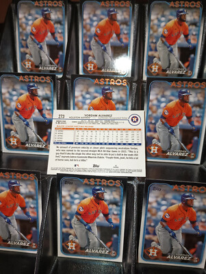 10 cards lot of 2024 Topps Series 1 #273 Yordan Alvarez Houston Astros ...