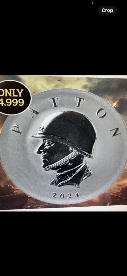 2024 - 5 oz COMMANDER PATTON Silver Coin .9999 Fine Silver bu - | eBay