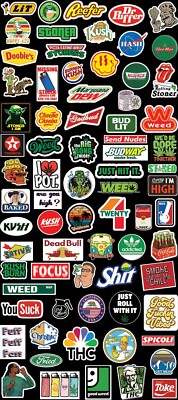 Weed 420 Buds Stoned Joint Herb Dab 75 individual cut contour vinyl ...