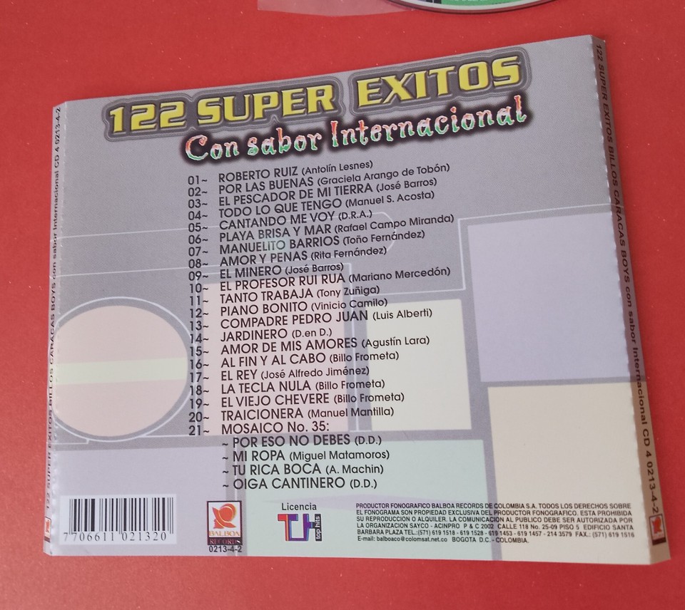 Import CD Billo's Caracas Boys Con Sabor Internacional 2002 Rare Los ...