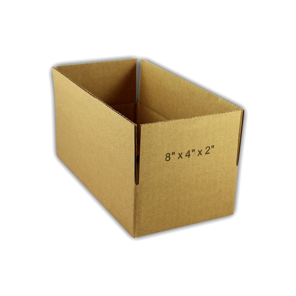 10 8x4x2 "EcoSwift" Brand Cardboard Box Packing Mailing Shipping ...