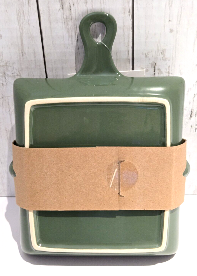 2024 Target Bullseye Green Square Corn Bread Skillet w/Butter Dish Gift ...