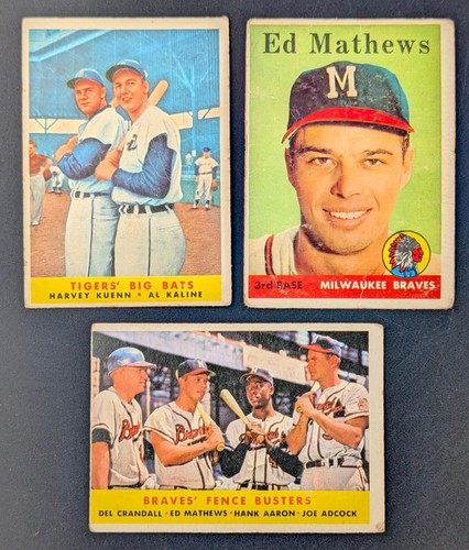 1958 TOPPS BASEBALL CARD PARTIAL SET 213/495 CARDS WITH STARS LOW GRADE ...