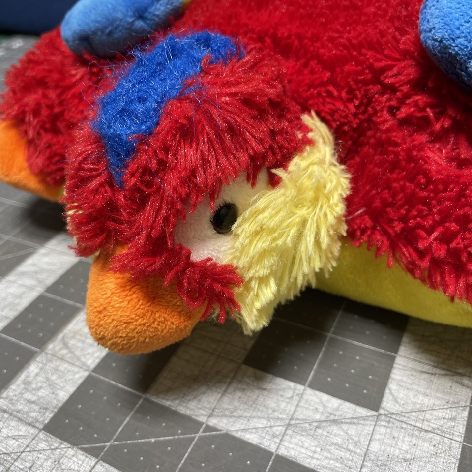 12" Pillow Pets Pee Wee Tropical Parrot Red Macaw Bird Plush Stuffed ...