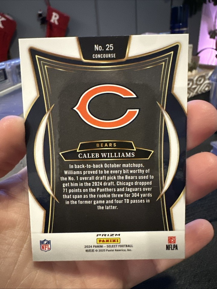 2024 Panini Select - Concourse #25 Caleb Williams Red and Yellow Prizm ...