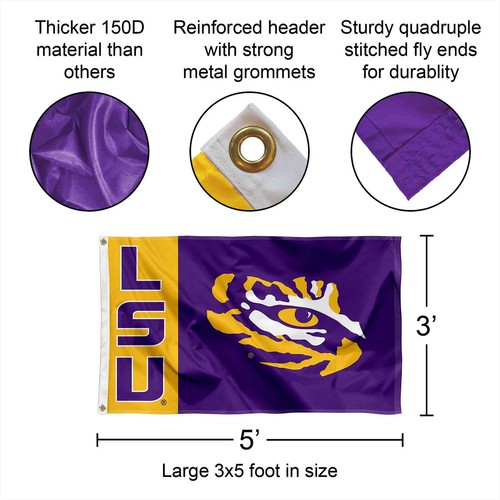 Louisiana State LSU Tigers Eye Logo Flag Large 3x5 | eBay