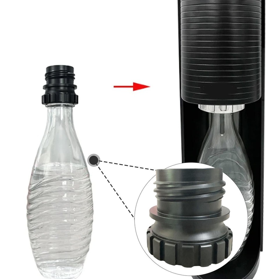 Soda Bottle Adapter Quick Connect Glass Bottle Cap Efficient Plastic ...