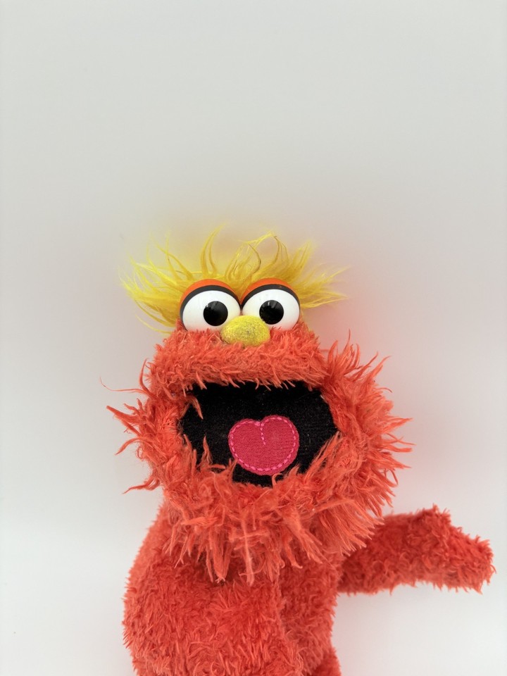 Sesame Street Murray Plush Red Monster Yellow Fuzzy Seaworld 11" | eBay